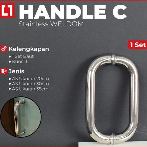 Jual Tarikan Gagang Pull Handle Pintu Kaca Aluminium Stainless C ...