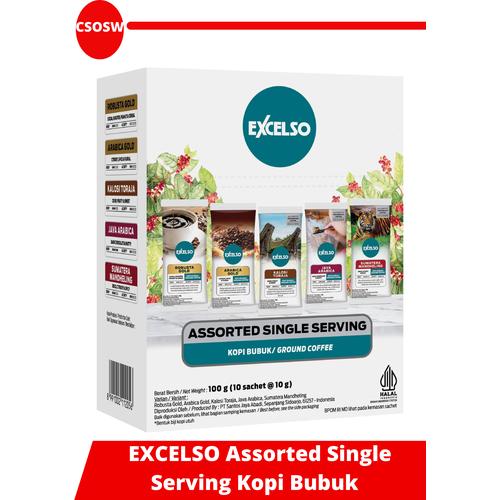 Jual EXCELSO Assorted Single Serving 5 Varian Kopi Bubuk Dlm 1 Box ...