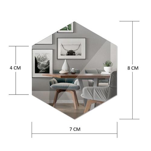 Jual (KIM) Cermin Hexagonal Kecil Kaca Akrilik Tempel Segi Enam Hexagon ...
