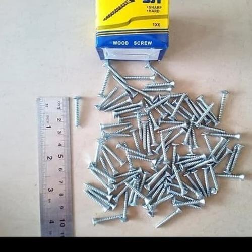 Jual Sekrup Kayu 1" X 6Mm Isi 100 Pcs/ Wood Screw / Taping Skrup - Kota ...