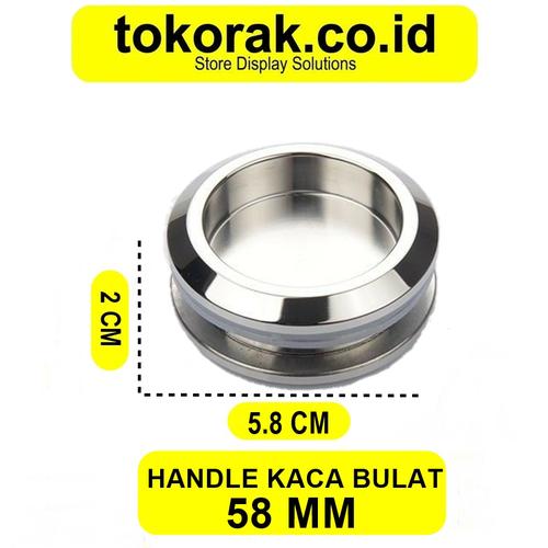 Jual HANDLE KACA BULAT 58 MM HANDEL SLIDING DOOR PINTU GESER SHOWER ...