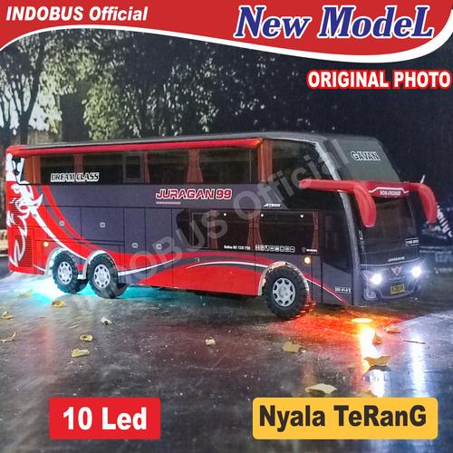 Jual Miniatur Bus Bis JURAGAN 99 Double Decker JB3+ Voyager Lampu - Kab ...