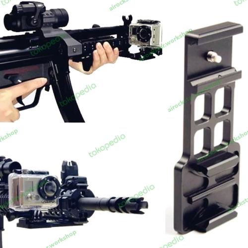 Jual CNC Picatinny 20mm Weaver Gun Rail Mount Side For Action Cam ...