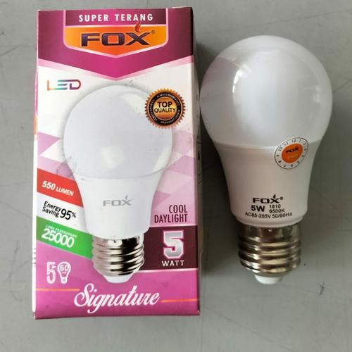 Jual Lampu LED 5W 5 W 5 Watt Fox Super Terang LED Bulb Cool Day Light ...