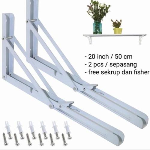 Jual MEJA LIPAT DINDING HPL / MEJA MAKAN 100 X 60 CM BRACKET PANJANG 50 ...