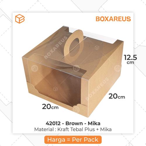 Jual Box Mika Kotak Kue Cake Packaging Transparan Dus Handle | 42012 ...