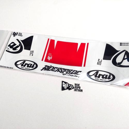Jual STICKER DECAL SPOILER ARAI DF-X2 JONATHAN REA RX7X - M - Kab ...