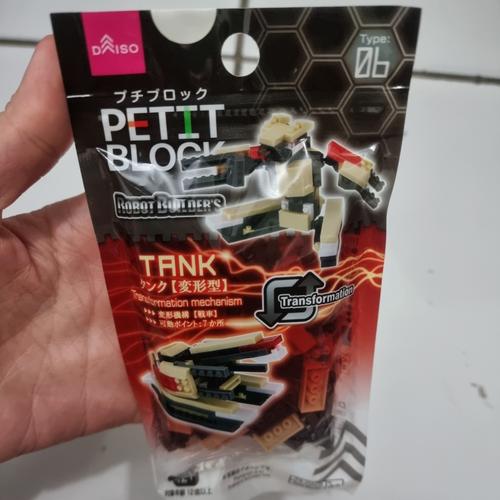 Jual (Daiso) Petit Block Robot Builder's Transformation Lego No. 6 Tank ...