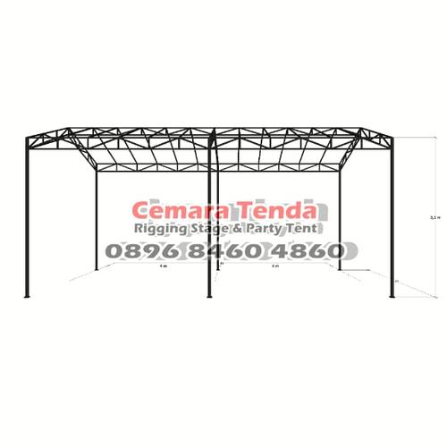 Jual Desain tenda pesta 4 x 8 meter, tenda besi hollow galvanis - Kab ...