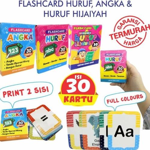 Jual flashcard edukasi huruf dan angka isi 30 kartu - Angka - Jakarta ...