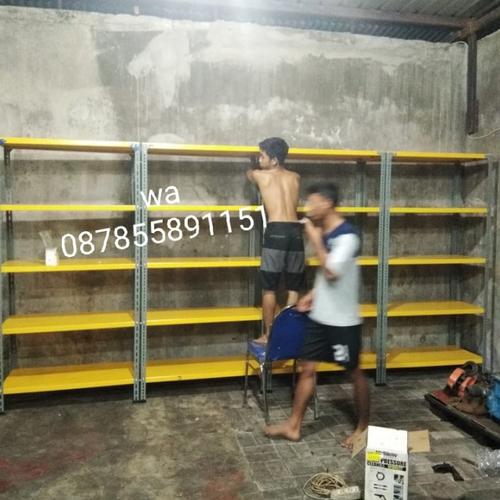 Jual Rak plat tebal besi siku bisa bongkar pasang P 100 40 200 susun 5 ...