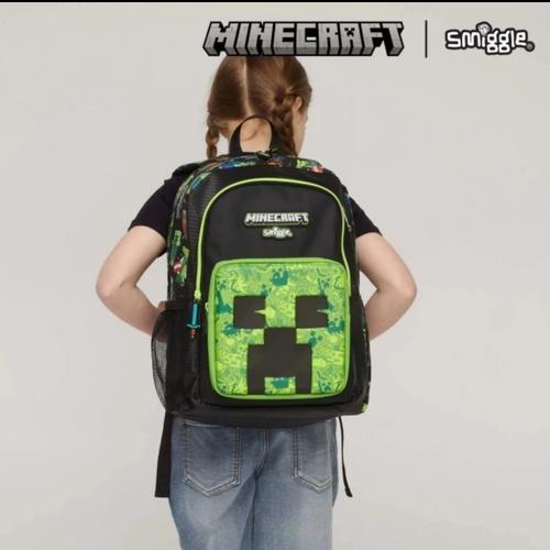 Jual Tas Smiggle Backpack Minecraft/tas sekolah/ tas ransel smp/tas ...