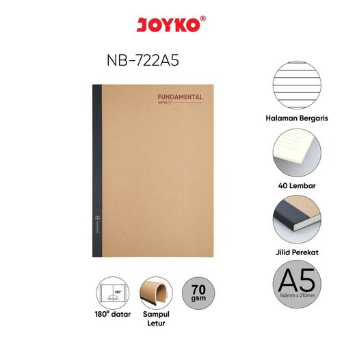 Jual Ruled Notebook Buku Tulis Catatan Bergaris Joyko NB-722 A5 ...