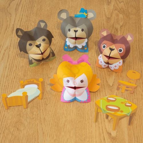 Jual Boneka Paper Craft Bear Figure Papercraft Fortune Teller Beruang ...