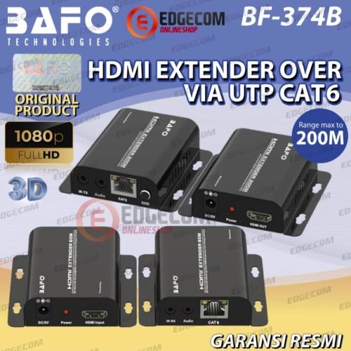 Jual BAFO HDMI Extender Via UTP LAN 200 Meter 1080P - BF-374B / 4K - BF ...