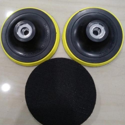 Jual tatakan amplas gerinda Velcro pad 4 inchi tapak amplas kuning ...
