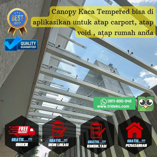 Jual Kanopi Spider Fittings kaca tempered 12 mm rangka WF 150 & Hollw ...