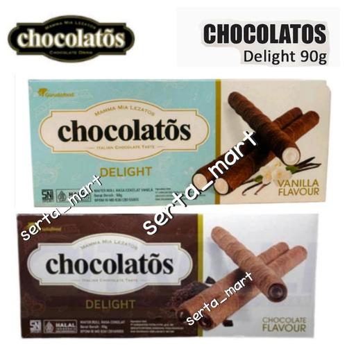 Jual Chocolatos Delight Wafer Roll 90gr - Wafer Stick Roll Vanilla ...
