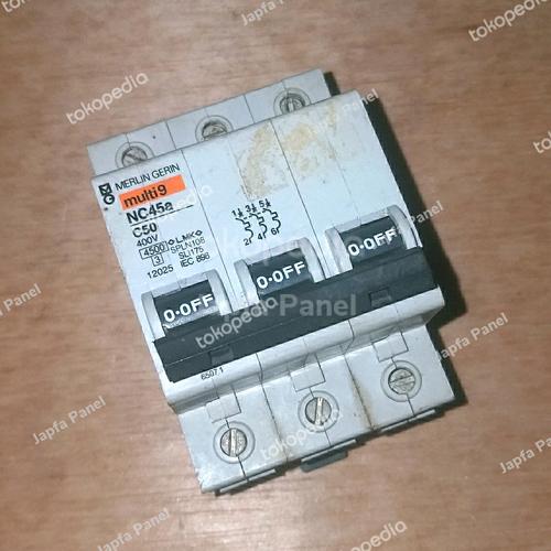 Jual MCB Merlin Gerin NC45a C50 3P 50 Ampere 4.5kA SNI Original ...
