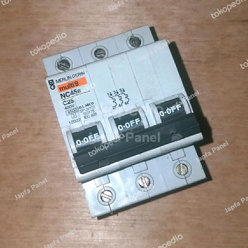 Jual MCB Merlin Gerin NC45a 3P C25 25 Ampere SNI Original - Jakarta ...