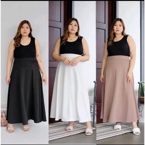Promo Rok A-Line Bawahan Scuba JUMBO XXL/Rok Scuba Premium Flare Skirt ...