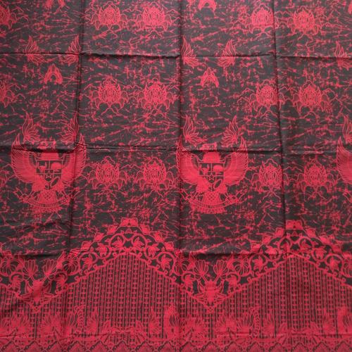 Jual kain batik bahan katun motif burung garuda warna merah - Jakarta ...