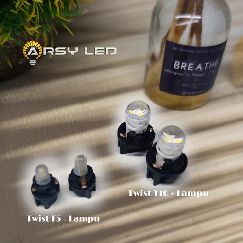 Jual fiting soket t10 t5 twist lock + lampu LED dashboard speedo panel ...