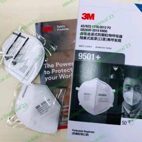 Jual 3M Masker 9501+ Earloop Particulate Respirator P2 Isi 50 Pcs/ 1 ...