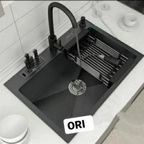Promo Bak cuci piring 6045 OMON+kran pipa angsa/kitchen sink set ...