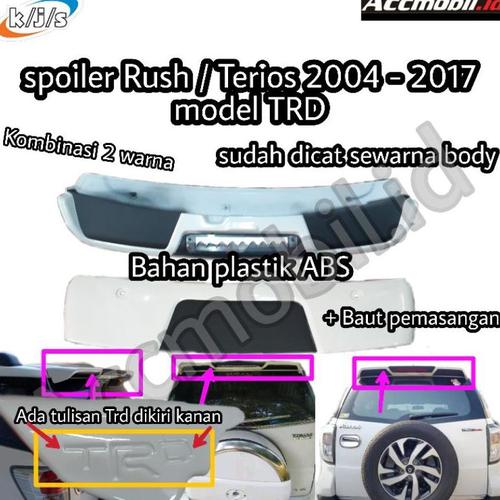 Jual Spoiler toyota rush daihatsu terios trd model trd plastik dengan ...