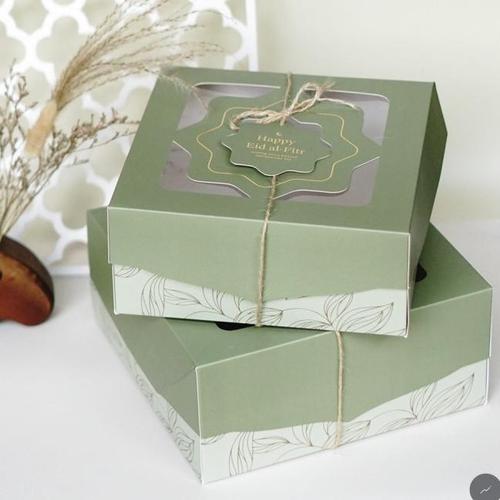 Jual cake box eid mubarak kardus kemasan roti bolu parcel lebaran ...