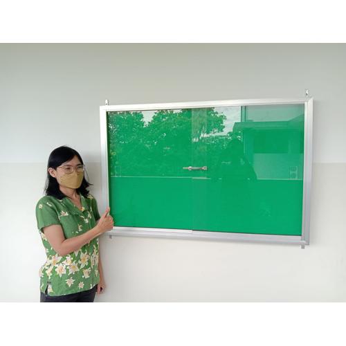 Jual Mading kaca pengumuman tembok , bisa pilih ukuran dan custom ...