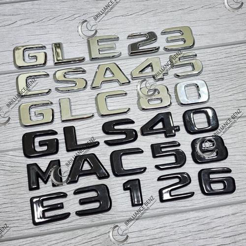 Jual EMBLEM TULISAN BAGASI MERCEDES BENZ MODEL FLAT PIPIH EMBLEM ANGKA ...