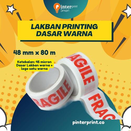 Jual Custom Lakban Dasar Warna. 4.8 cm X 80 meter (1 -3 Desain Warna ...