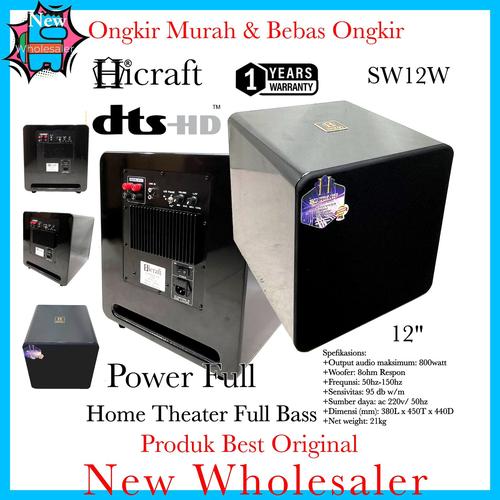 Jual speaker sub subwoofer 12 inch hicraft sw12w super power bass home - Jakarta Barat - New ...