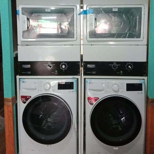 Jual mesin stack laundry LG 15 kg dan dryer maytag MDG20 sepasang - Kab ...