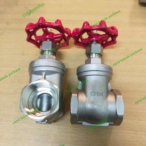 Jual GATE VALVE STAINLESS SS 316 DRAT 3 INCH/CF8M 200 PSI - Jakarta ...