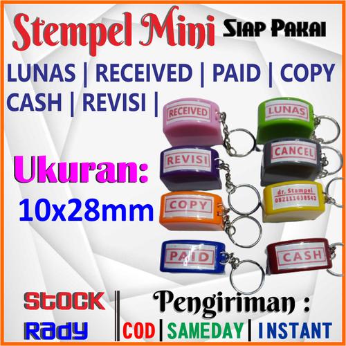 Jual STEMPEL WARNA FLASH MINI LUNAS PAID RECEIVED CASH COPY CANCEL ...