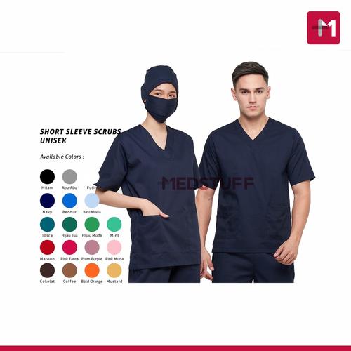 Jual Baju Operasi / Baju OK / Baju Jaga Lengan Pendek - Hijau Tua ...