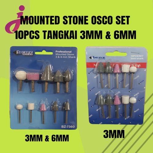 Jual Mounted Stone Set 10pcs 6mm/Batu Osco/Batu Gerinda Tuner - AS 3MM ...