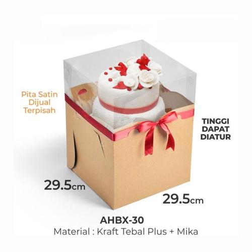 Jual cake box mika kotak dus kue packaging box kemasan hampers ...
