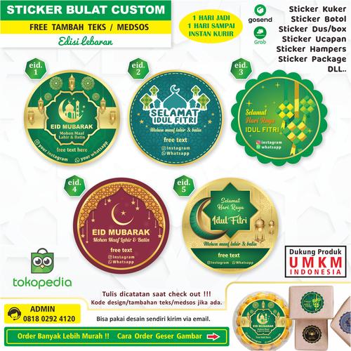 Jual Stiker lebaran idul fitri / eid mubarak / custom cetak & cutting ...