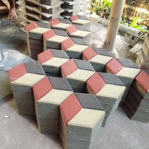 Jual paving block paving 3 dimensi konblock 3 dimensi paving warna ...