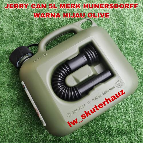 Jual JERRY CAN JERIGEN 5L PLASTIK MERK HUNERSDORFF WARNA HIJAU OLIVE ...