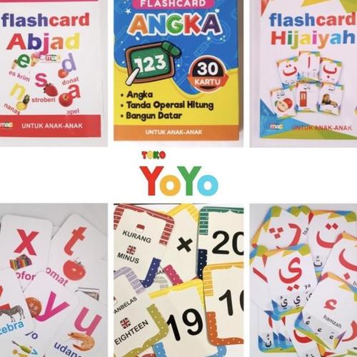 Jual flash card abc huruf abjad angka hijaiyah alphabet / kartu edukasi ...