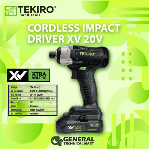 Jual BRUSHLESS CORDLESS IMPACT DRIVER XV TEKIRO 20V Heavy Duty ...