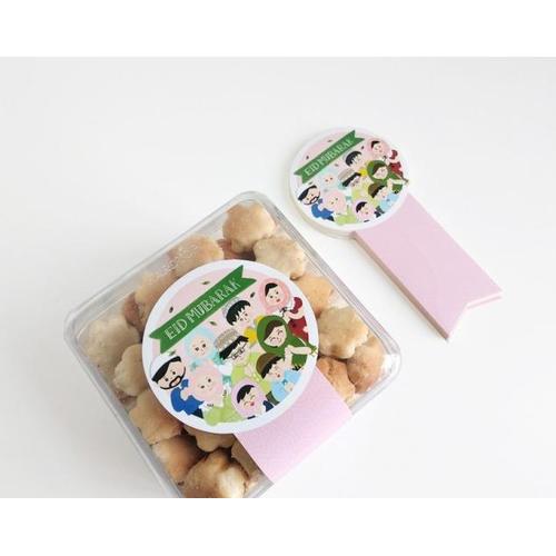 Jual stiker toples 250gr sticker ribbon lebaran label idul fitri ...