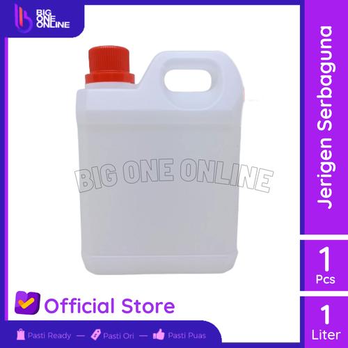 Jual Jerigen Putih 1 Liter Tutup Segel, Botol Derigen Plastik 1000Ml ...
