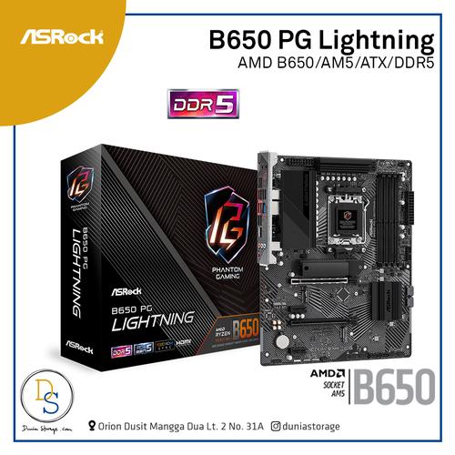 Promo ASROCK B650 PG Lightning | AMD AM5 B650 Gaming Motherboard Cicil ...