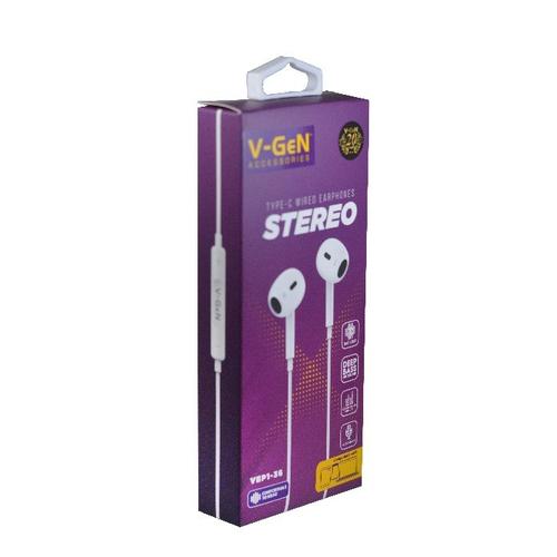 Jual Earphone V-GeN VEP1-36 Stereo Wired Earphone Deep Bass Type C ...